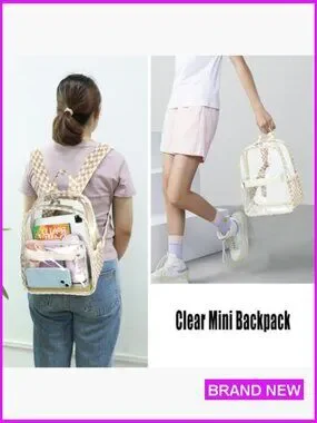 Bags | Clear Mini Backpack Stadium Approved Transparent See Through Bag ...
